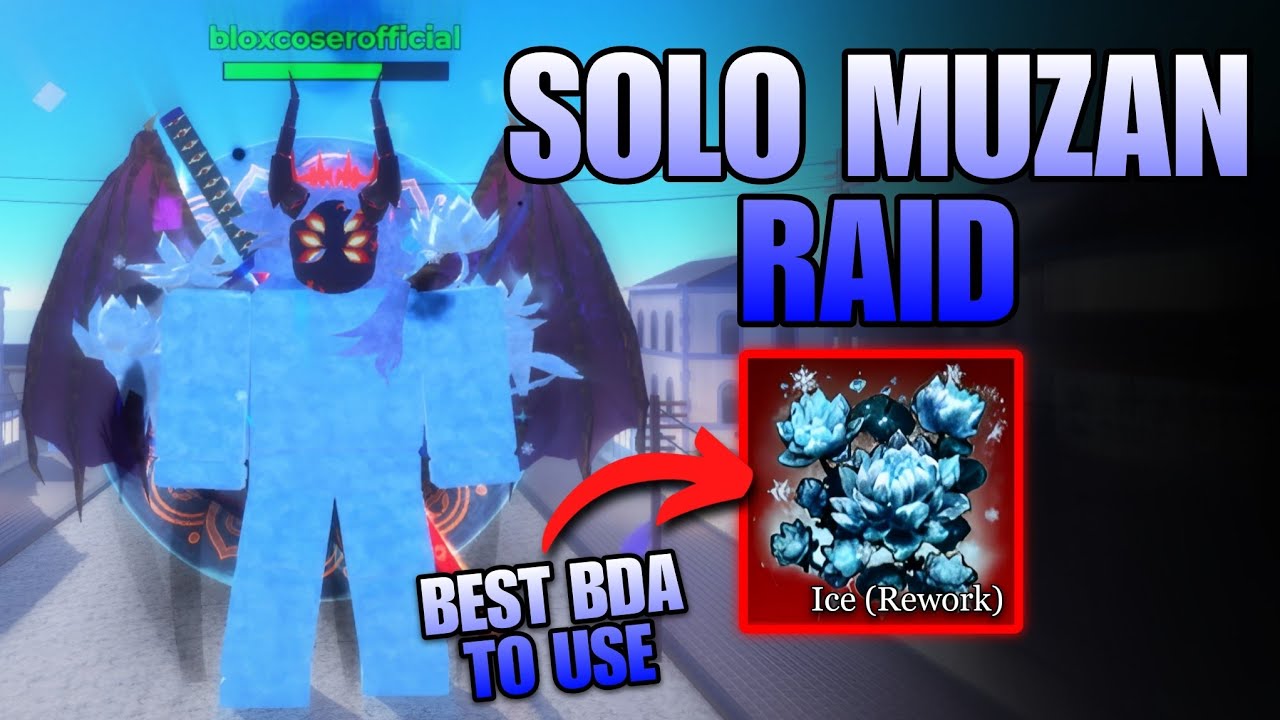 Using Ice Rework to SOLO MUZAN RAID | Demon Blade Roblox - YouTube