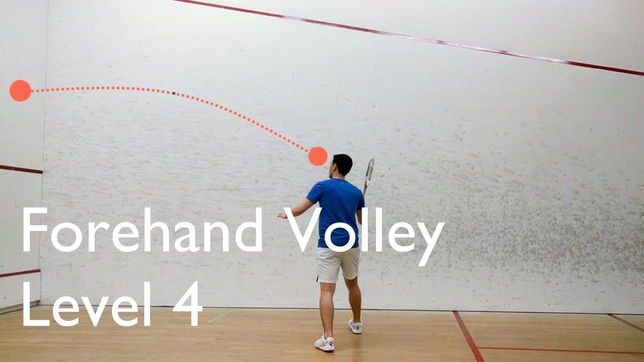 Squash - Forehand Volley - Level 4 - YouTube