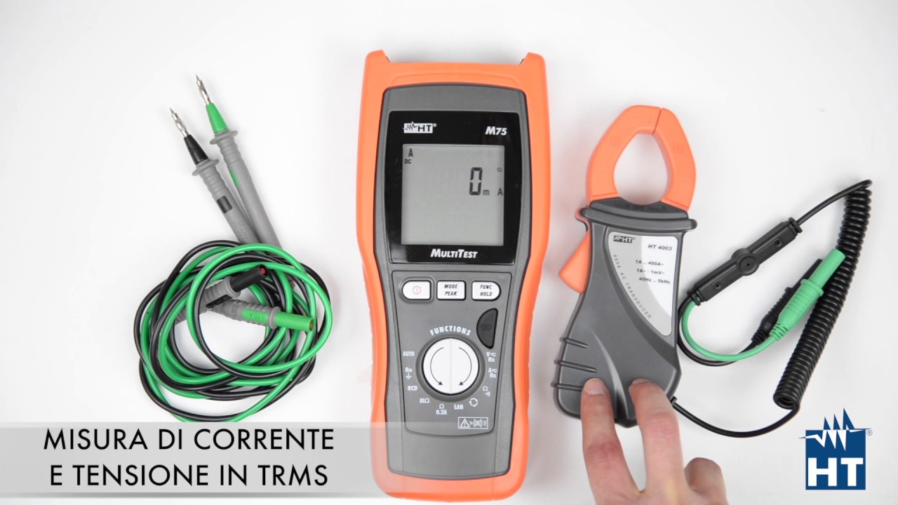 Misure di corrente e tensione M75. HT Instruments - YouTube