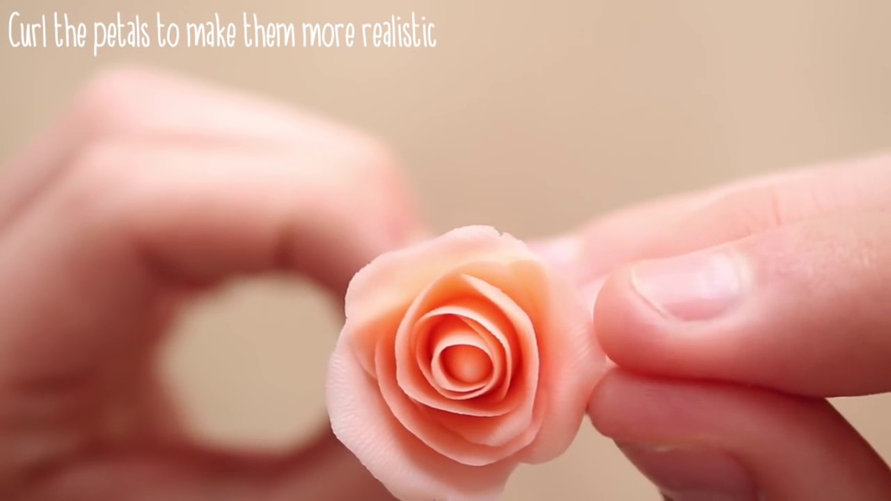 Rose Tutorial DIY Mother's Day Gift Polymer Clay How to - YouTube