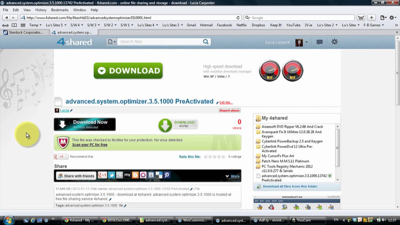 Advanced System Optimizer 3.5 PreActivated Full Version **No Serials ...
