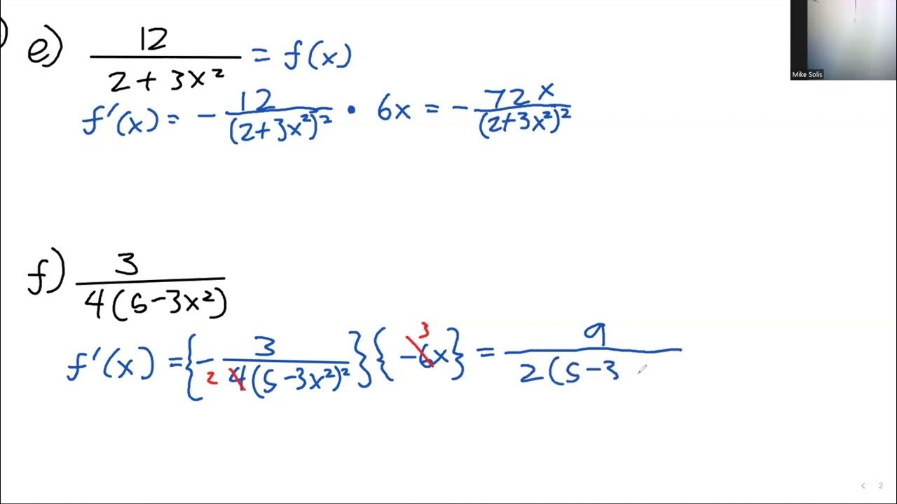 PHYSICS: Scalar Multiple Rule, Add/Subt Rule, 11A 4 to 14,Chain Rule PN ...