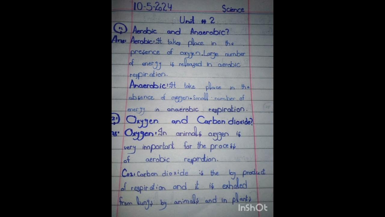 7th class Science Unit 2 Exercise question - YouTube