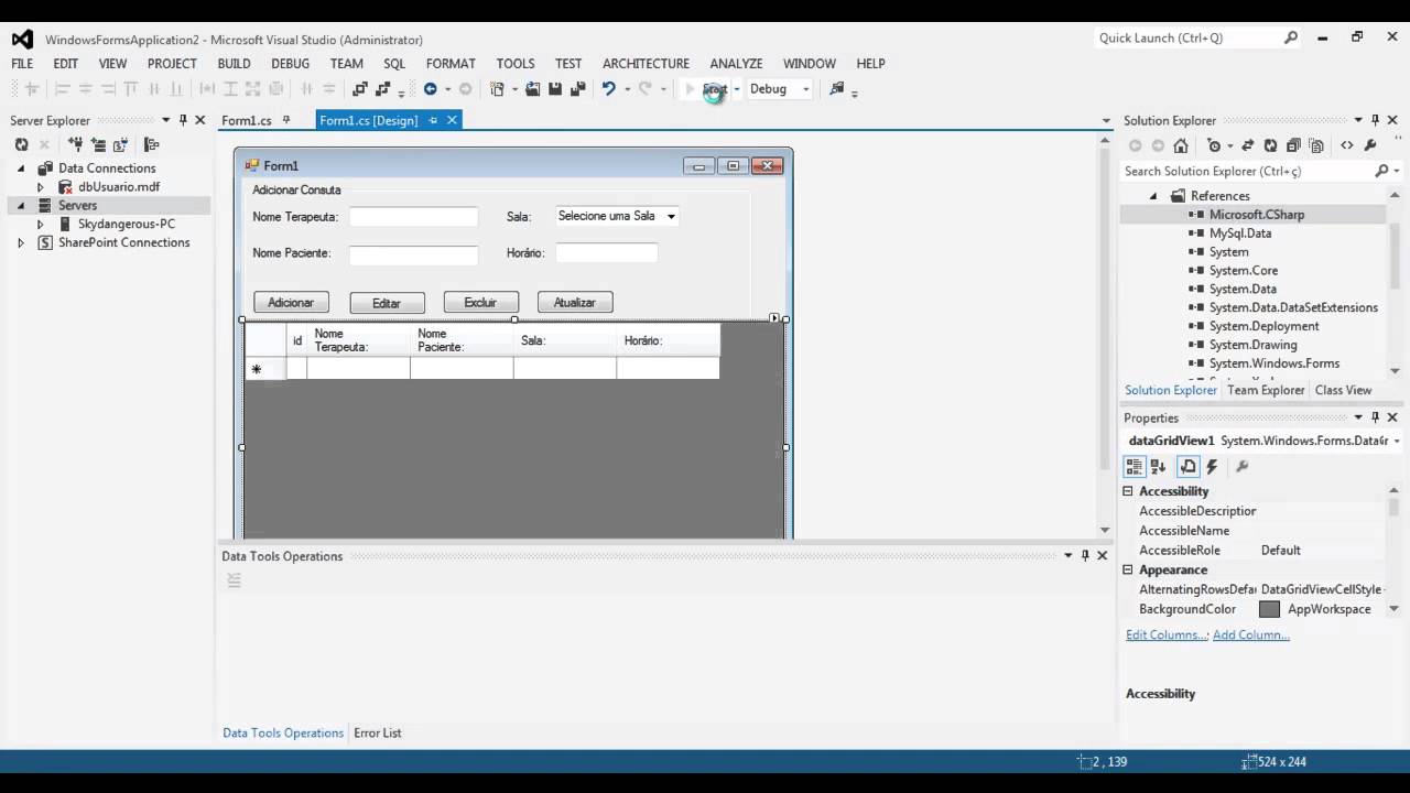 Inserindo Dados no DataGridView + Mysql [C#] - YouTube