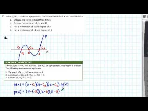 1105 RP2 077 - Constructing Polynomial Functions - YouTube