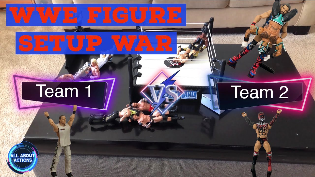 WWE FIGURE SETUP WAR - YouTube