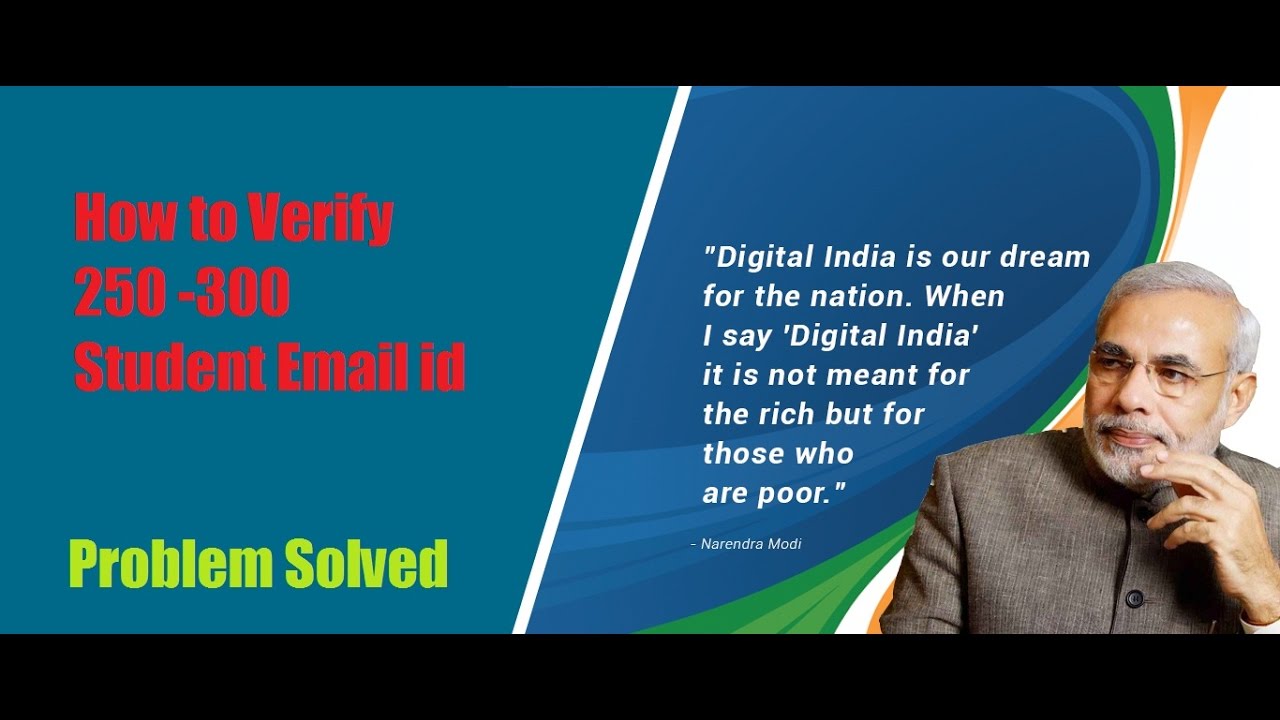 250 Student Email Verification Problem PMG-DISHA Solved - YouTube