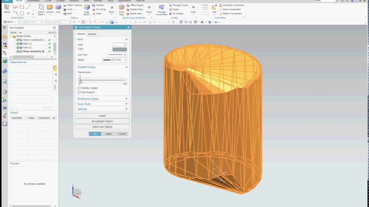 NX12 Wrap Geometry - YouTube