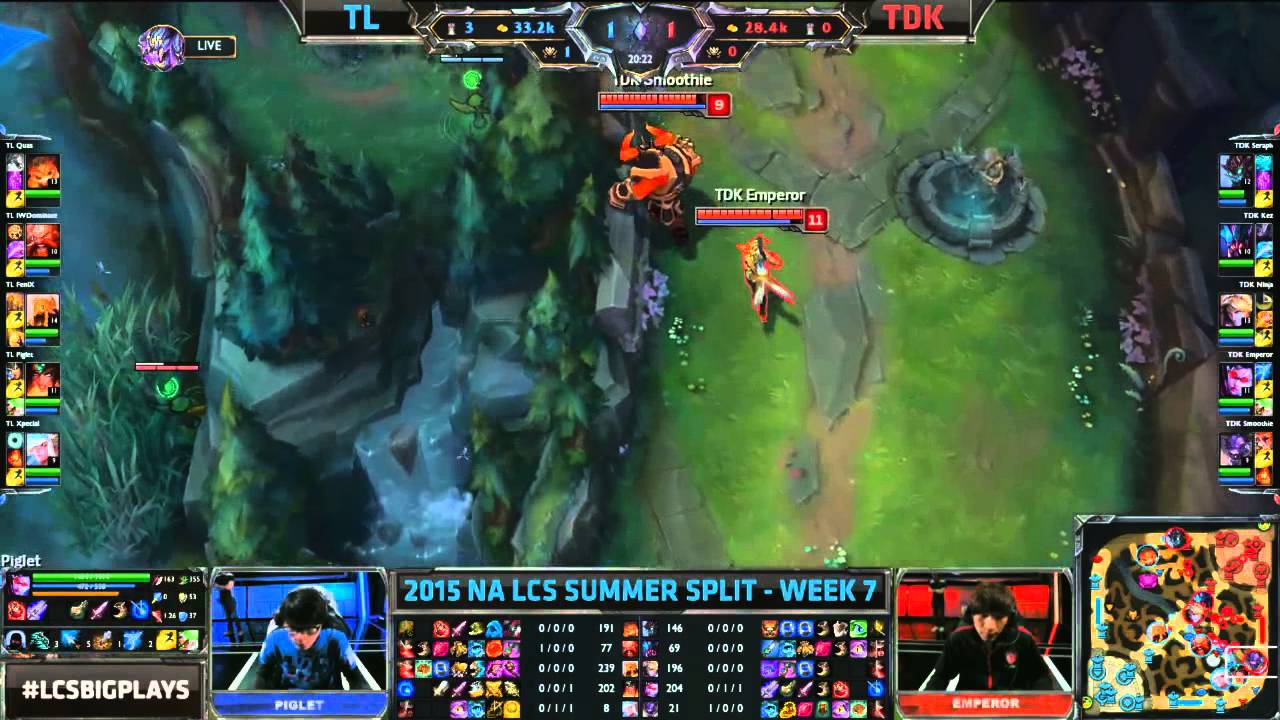 Team Liquid vs Team Dragon Knight (TL vs TDK) - W7D1 NA LCS Summer 2015 ...