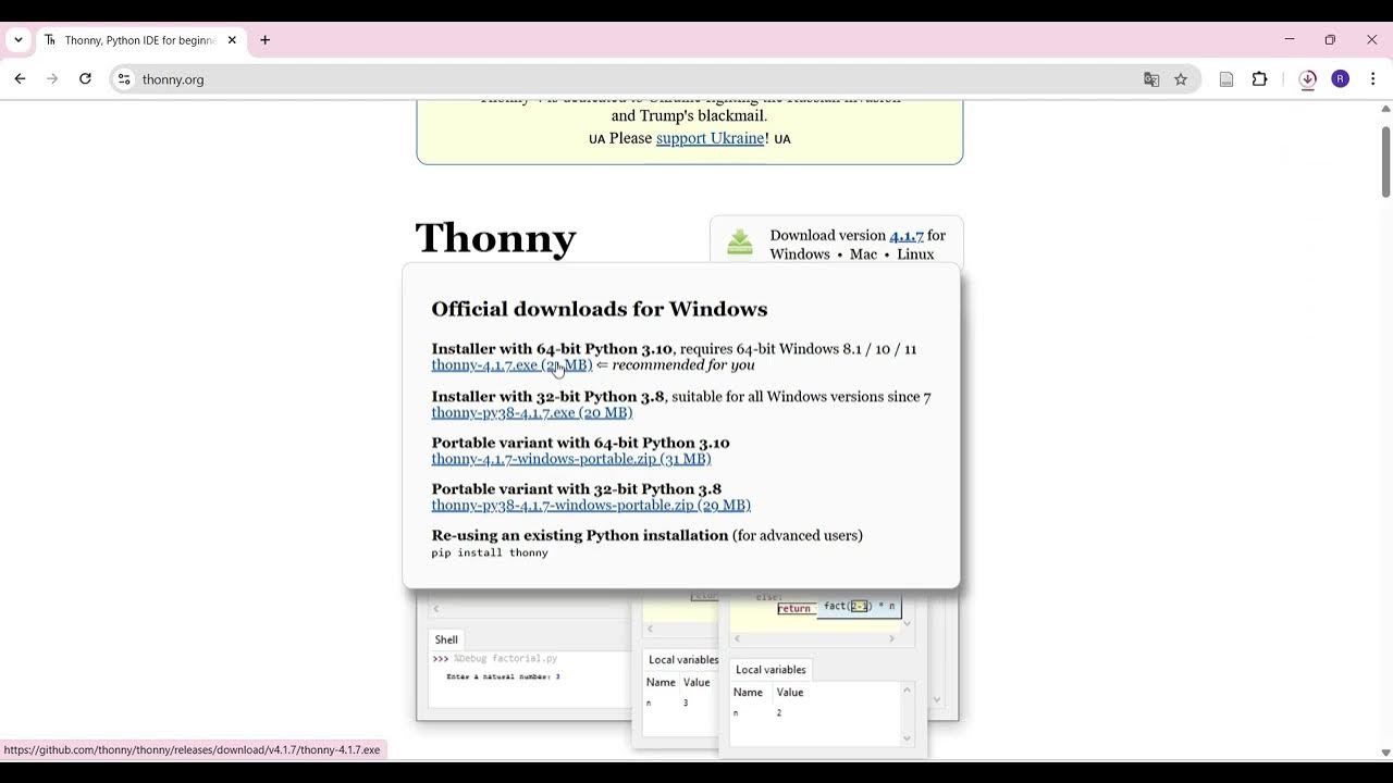Installation de Thonny - Python - YouTube