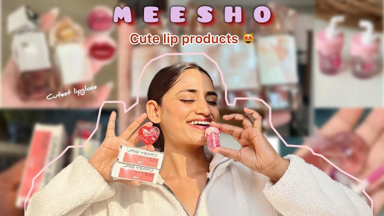 Testing cute lipstick & lipgloss from meesho starting ₹94/-/ affordable ...