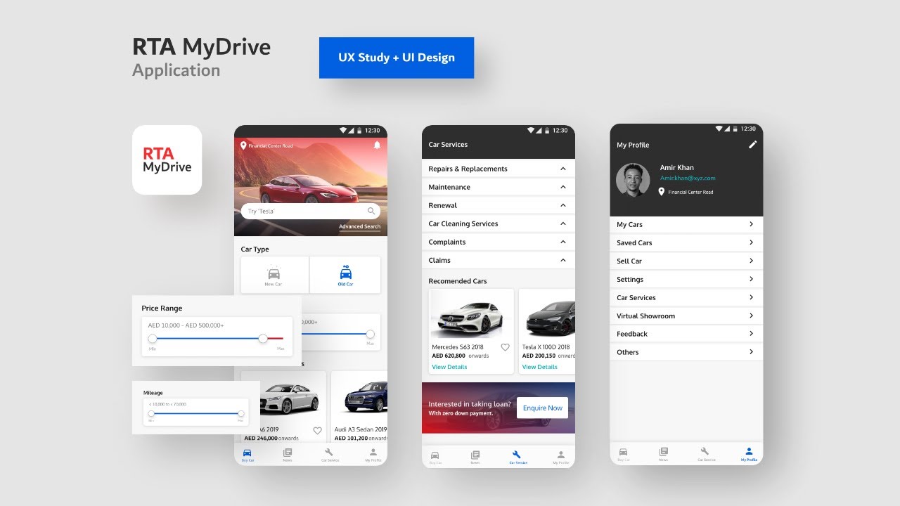 RTA MyDrive Application - UX/UI - YouTube
