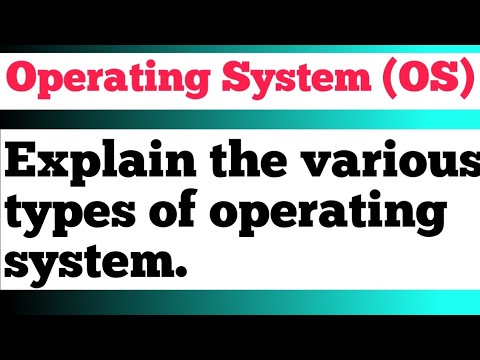 Explain the types of operating system | Various types of operating ...