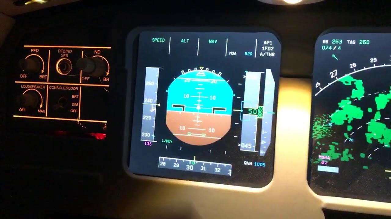 A320 PFD view RNAV APPR - 05 VDSR Siem Reap - YouTube