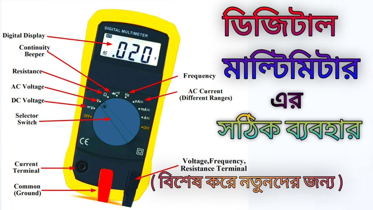 Digital Multimeter Labeled Diagram