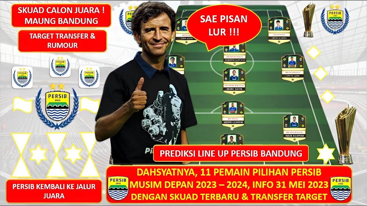 DAHSYATNYA ! 11 PEMAIN PILIHAN PERSIB, PREDIKSI BEST LINE UP PERSIB ...