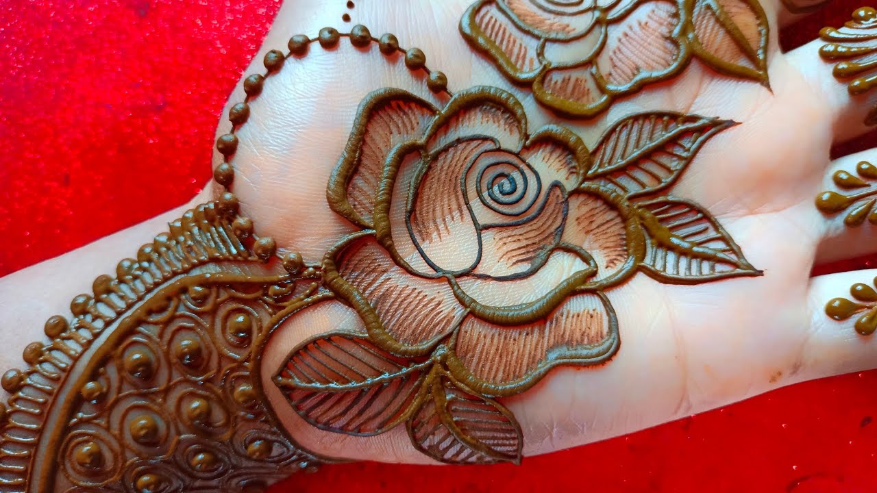 Easy rose mehndi design | simple mehndi design | easy fronthand mehndi ...