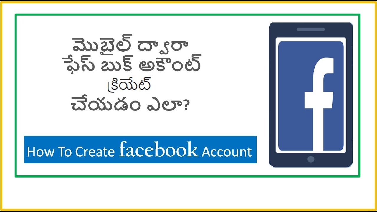 How to Create Face Book Account In Mobile - YouTube