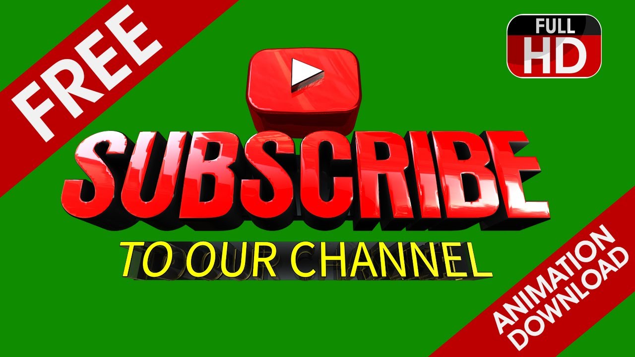 SUBSCRIBE BUTTON 3D FREE ANIMATION - YouTube
