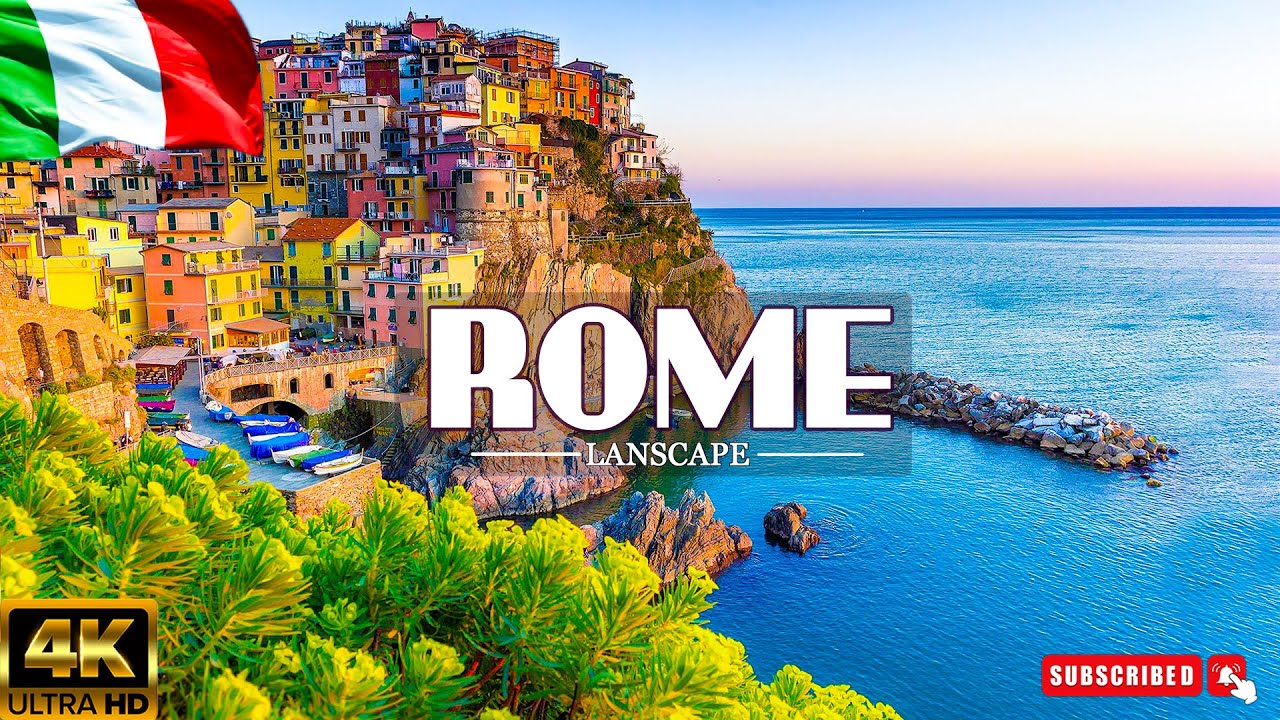 TRAVEL AROUND ROME, ITALY (4K UHD) - Relaxing Music Along With ...