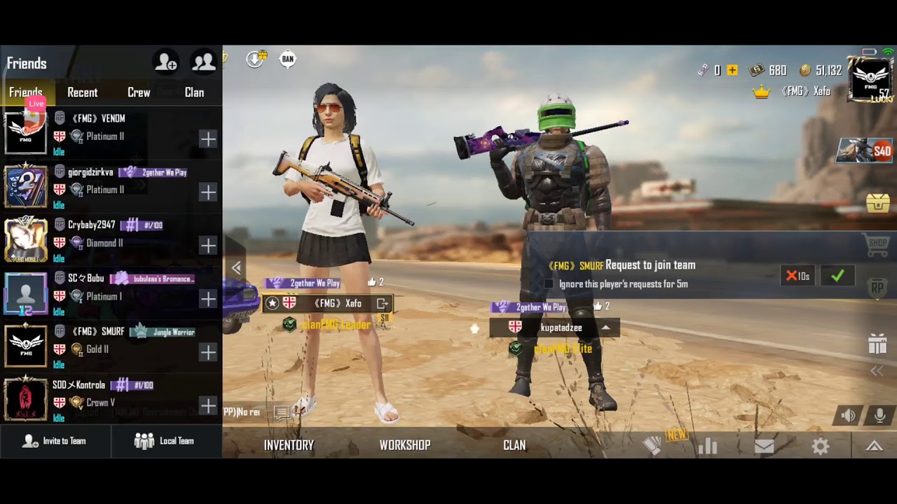 PUBG MOBILE faill wizard- ის ტურნირი და FMG clan ოიდზე ვართ😈 - YouTube