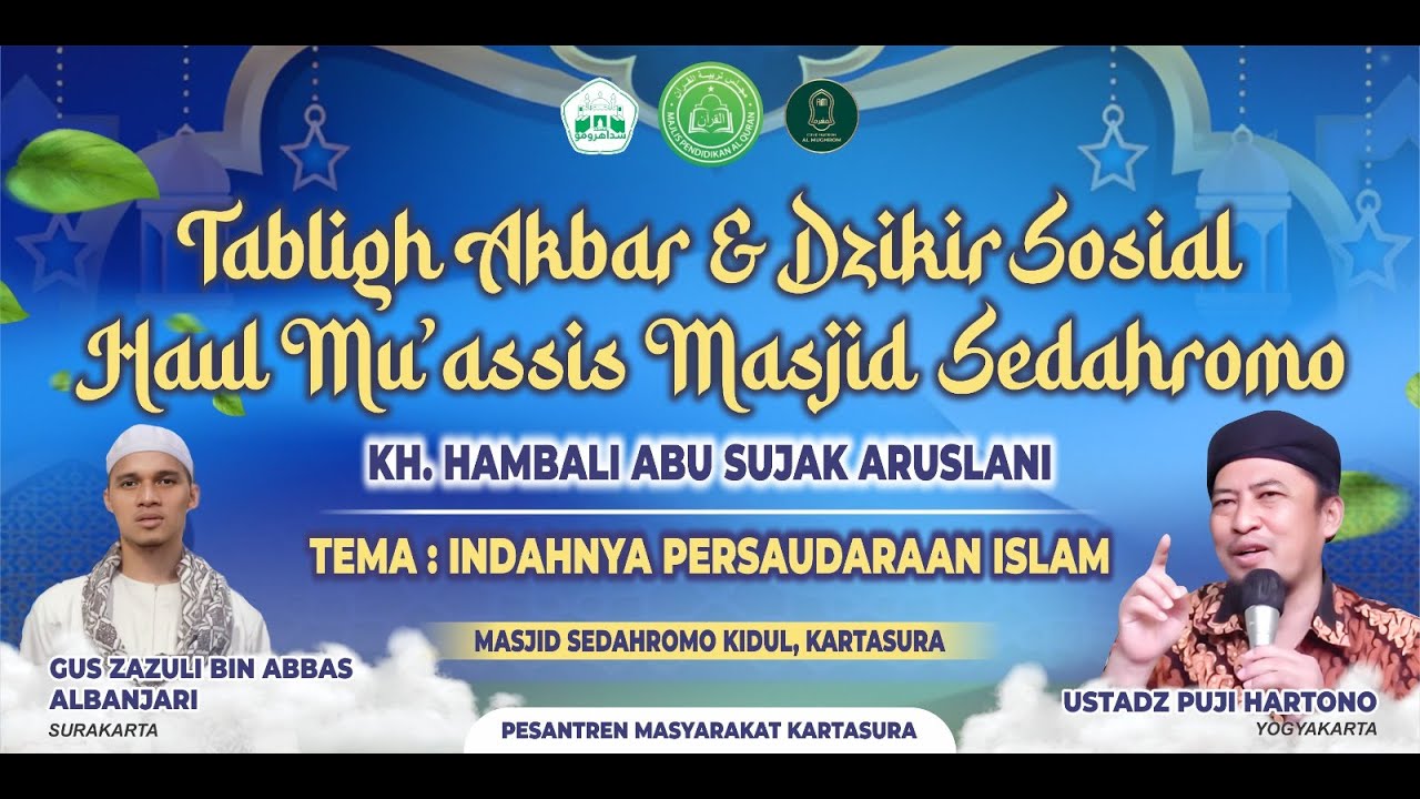 LIVE TABLIGH AKBAR & DZIKIR SOSIAL - USTSDZ PUJI HARTONO - GUS ZAZULI ...