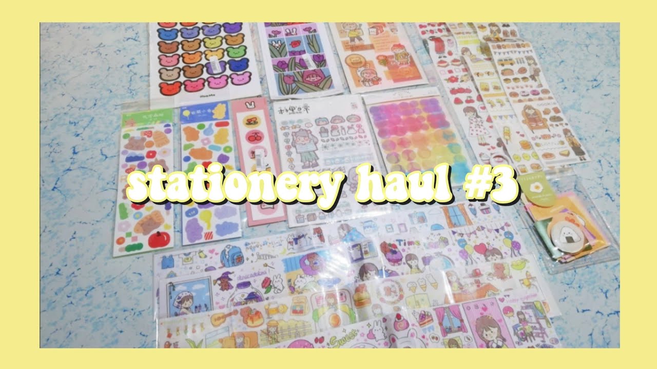 shopee stationery haul #3 ( mostly stickers ) | Arjay S. - YouTube