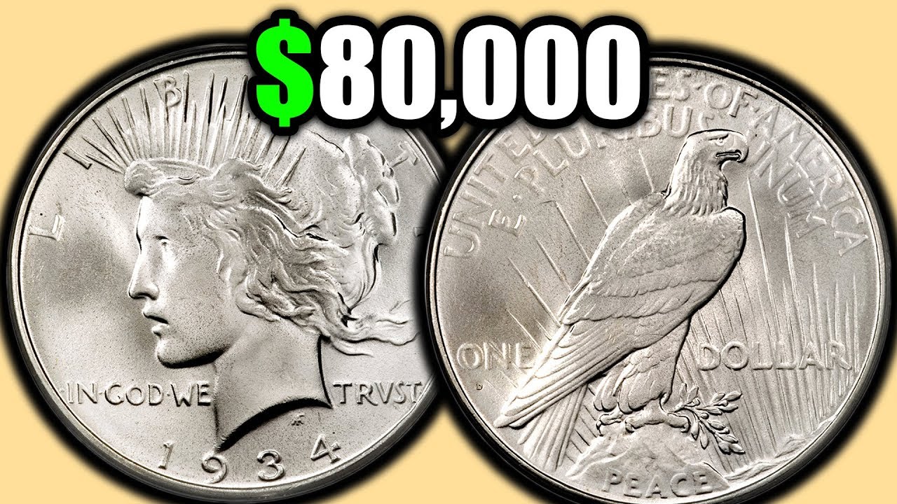 BIG SILVER DOLLAR COINS WORTH MONEY!! 1934 PEACE DOLLAR COIN VALUES ...