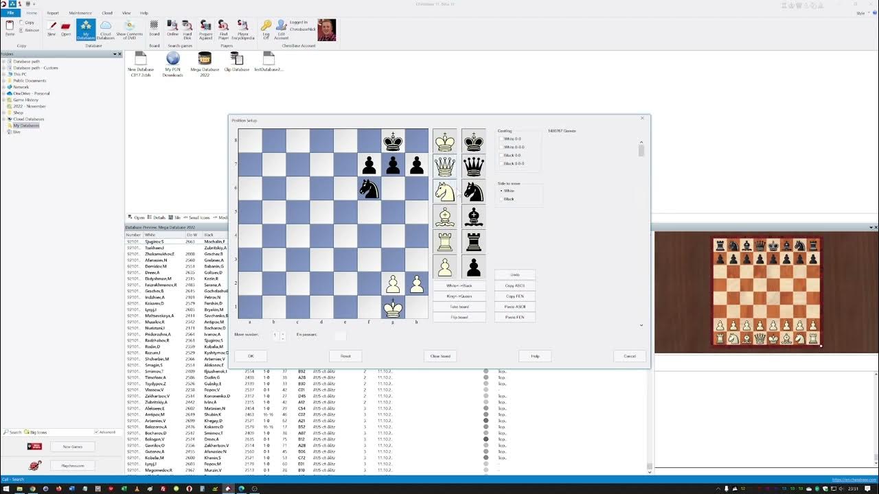 ChessBase 17 - Position Search - YouTube