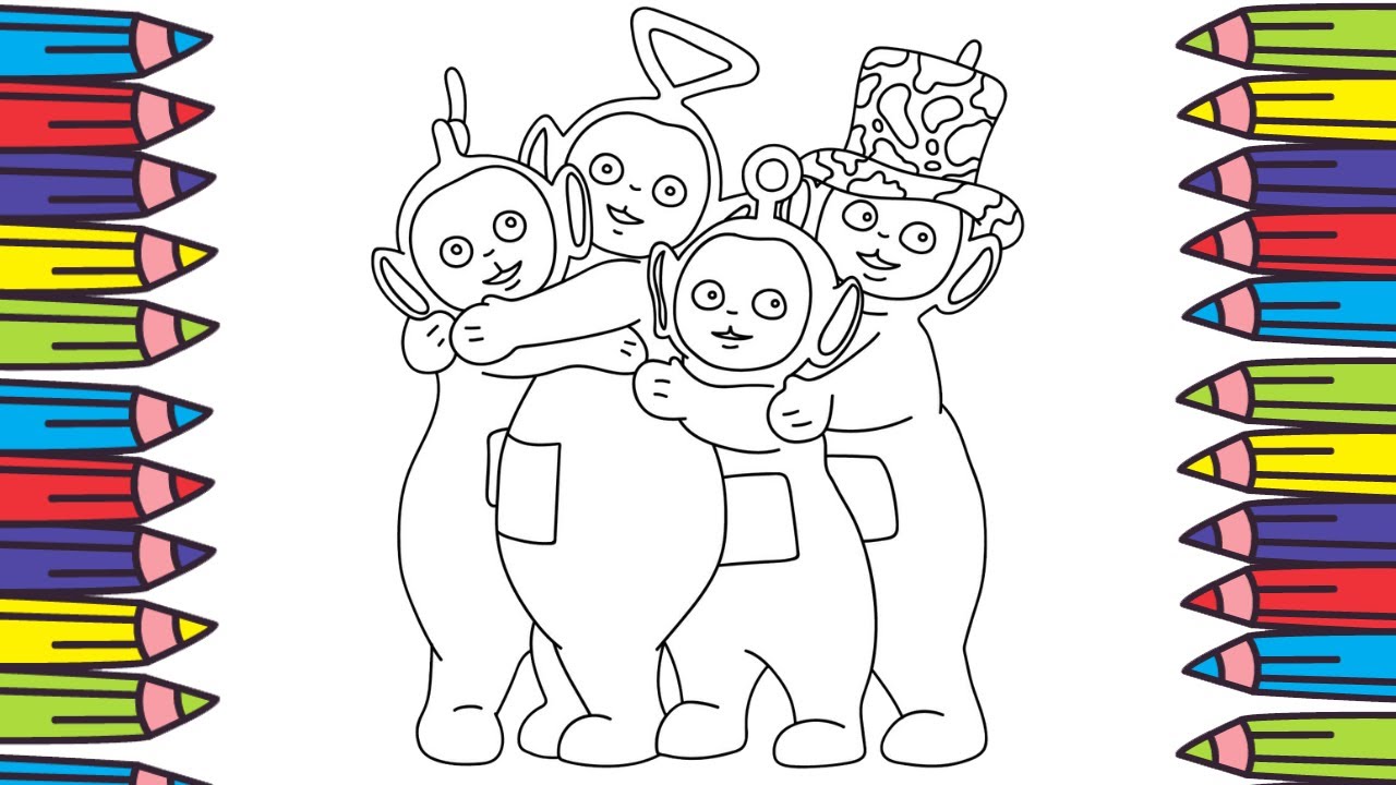 How To Color Teletubbies - Teletubbies New Coloring Pages - YouTube