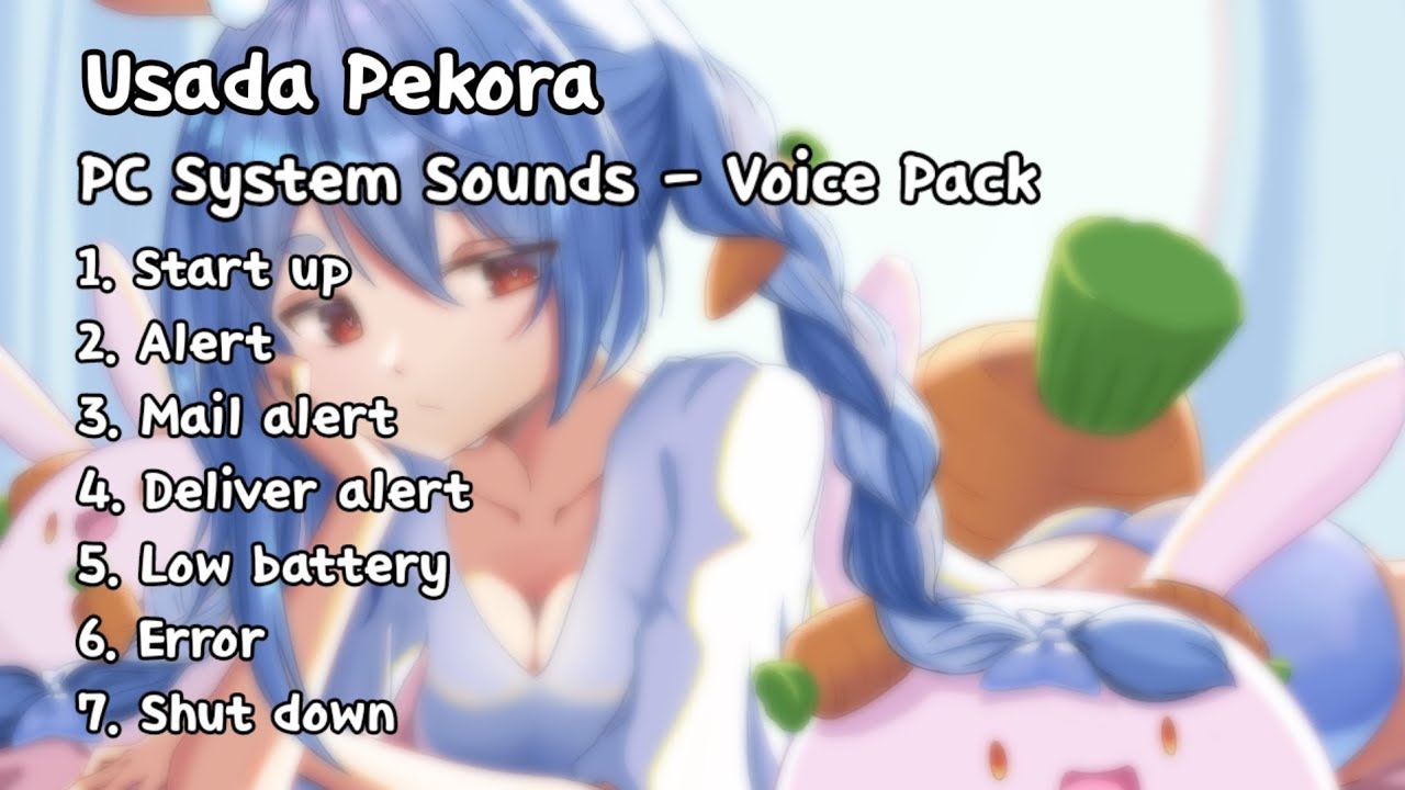 Usada Pekora - PC System Sounds 【Voice Pack】 - YouTube