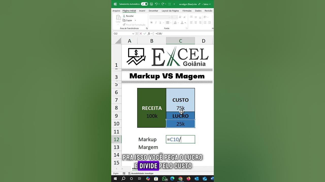 Markup X Margem no Excel - YouTube