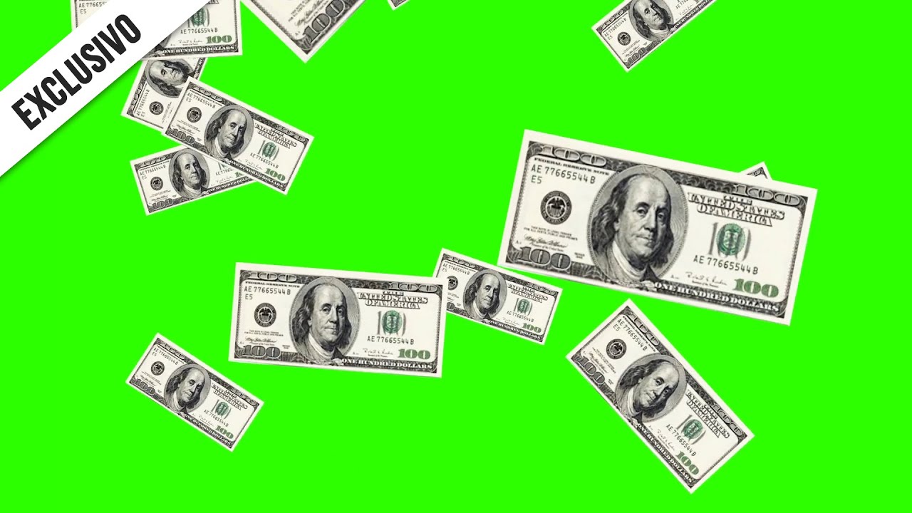 Dollar Bills Falling / Green Screen - Chroma Key - YouTube