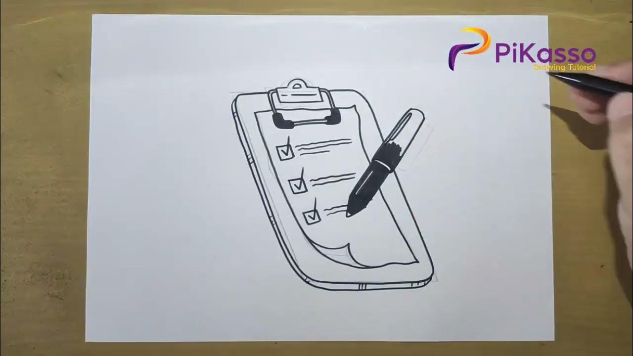 How to Draw a Clipboard Easy step by step - YouTube