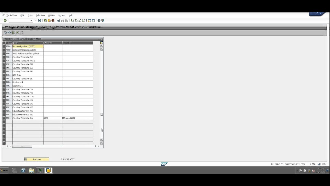SAP FI - Assign FM Area to Company Code - YouTube