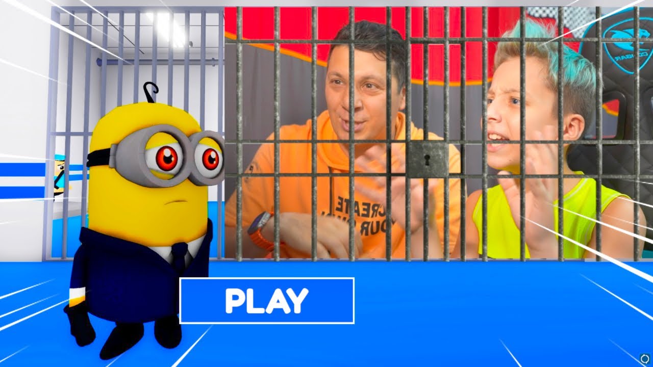 ПОБЕГ ОТ МИНЬОНОВ БАРРИ в ROBLOX! Barry's Prison Run Minions - YouTube