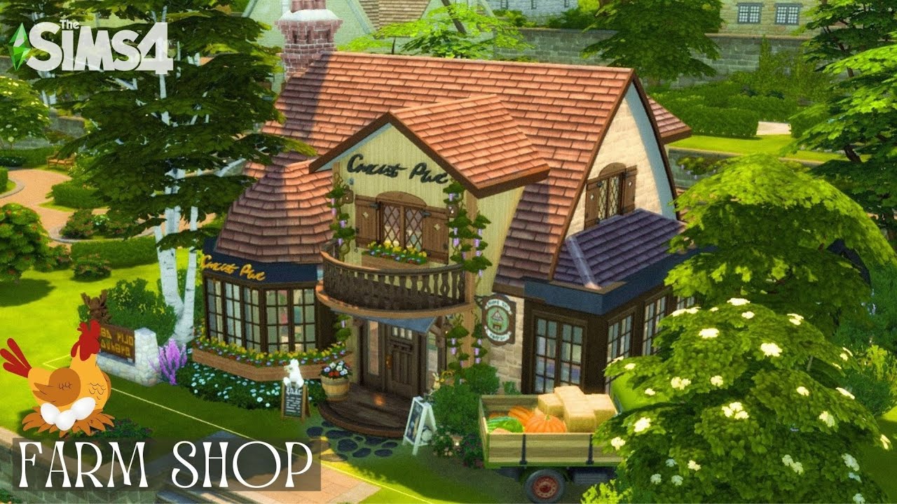 Farm Shop + Cafe and Small Flat || The Sims 4 || Stop Motion [No CC ...