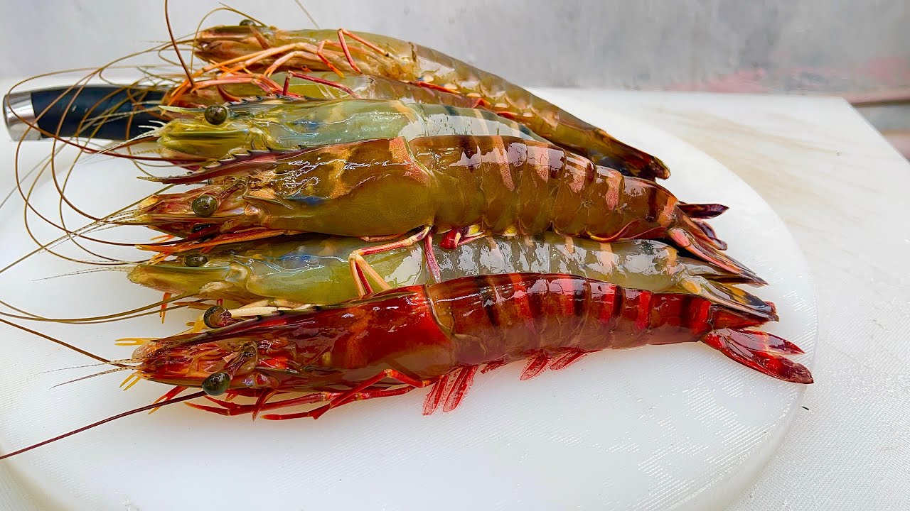 4 best sea shrimp dishes // cooking alone - YouTube