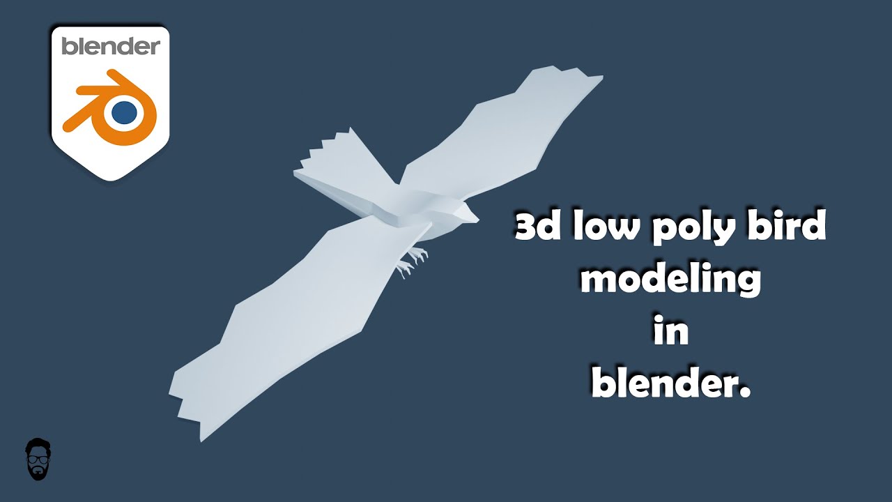3D low poly Bird modeling from image in blender-mds design - YouTube