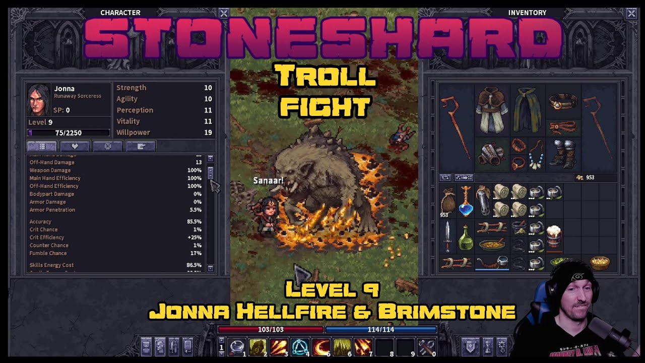 Jonna Hellfire and Brimstone vs Troll - Permadeath -Stoneshard | Patch 0.9.1.10 - YouTube