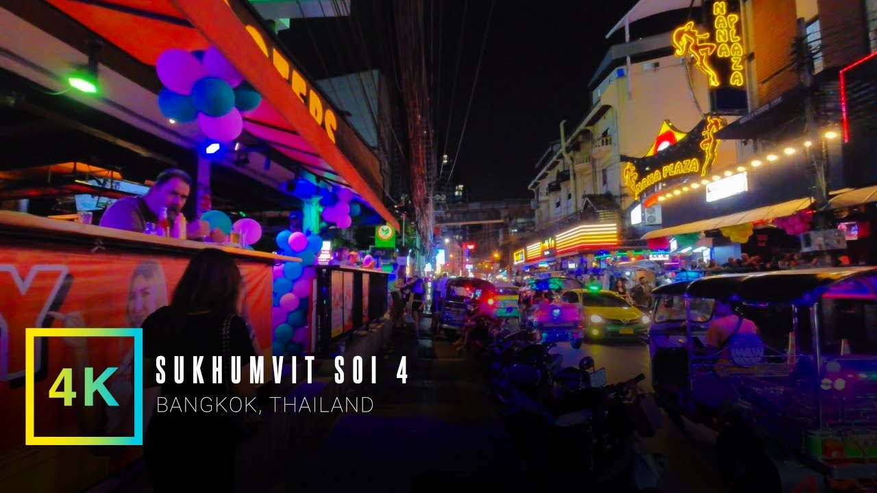 Sukhumvit Soi 4 Saturday Night Walk Soi Na Na Tai Virtual Walking Tour Bangkok Thailand