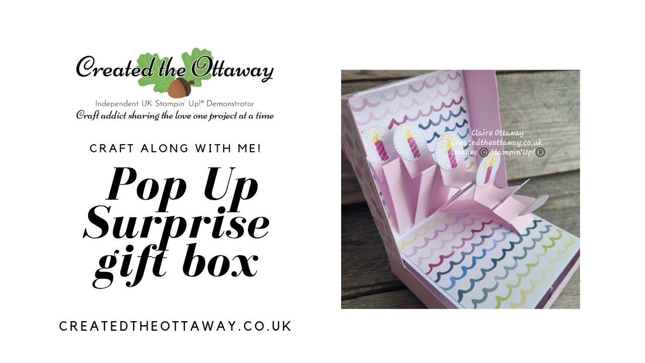 Pop up Surprise gift box tutorial@createdtheottaway - YouTube