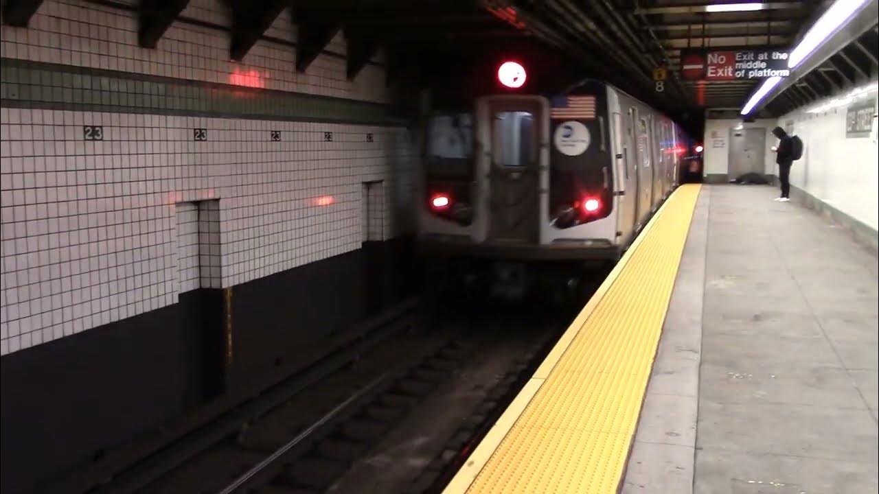 IND 6th Avenue Line: (D) (E) (F) Trains at 23rd Street [R68, R160A, R160B] - NYC Subway - YouTube