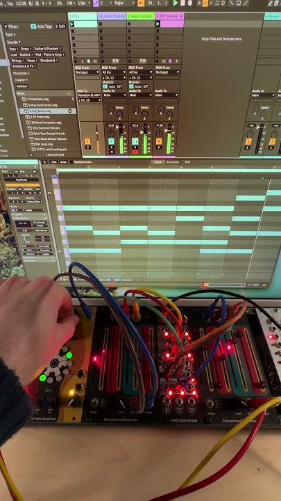 Trilling synth modules used as analog midi effect in Ableton live #eurorack #modular # ...