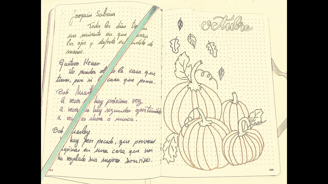 Bullet Journal: octubre 2019 - Plan with me october 2019 - YouTube