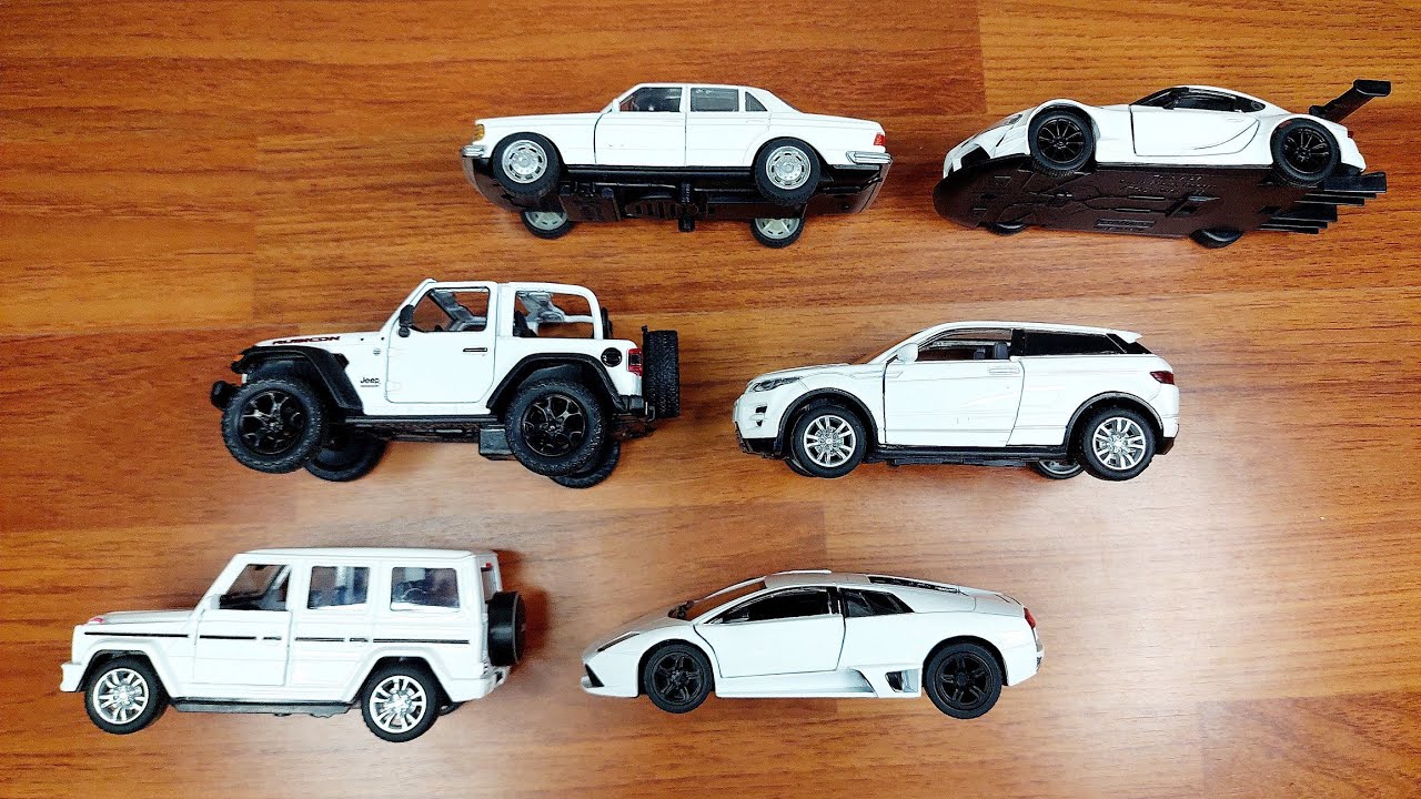 White Color Toy Cars 1/32 Part 1 - YouTube