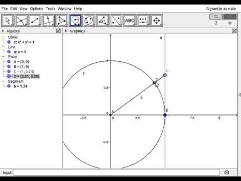 Quick construction of a Cissoid of Diocles using GeoGebra - YouTube