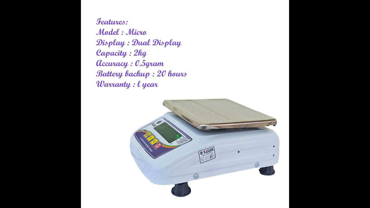 Micro Weight Machine Capacity 2 Kgs - YouTube