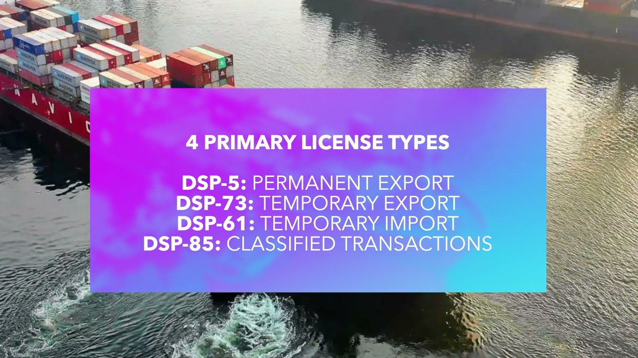 ITAR Licensing Basics: 4 Primary Licenses - YouTube