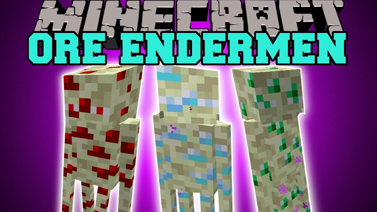 Minecraft: ORE ENDERMEN (ENDERMEN MADE OF DIAMONDS, EMERALDS, GOLD ...